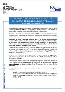 Cespharm - Vaccin Comirnaty XBB.1.5 adulte (12 ans et +) – Fiche pratique